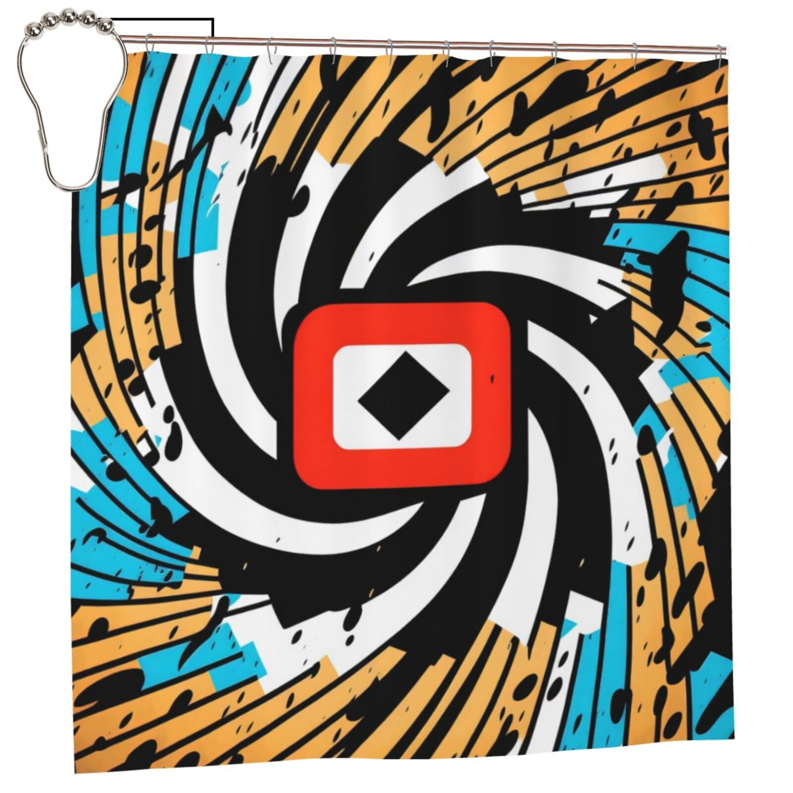 Polyester Fiber Shower Curtain, Twisted Vortex Art Shower Curtain ...