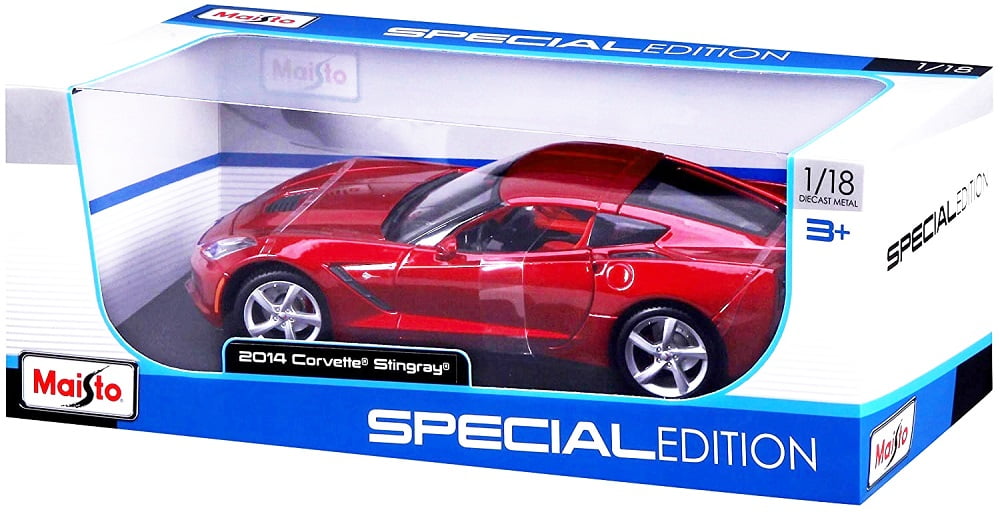 2014 Chevrolet Corvette C7 Stingray Metallic Red 1/18 Diecast Model Car ...
