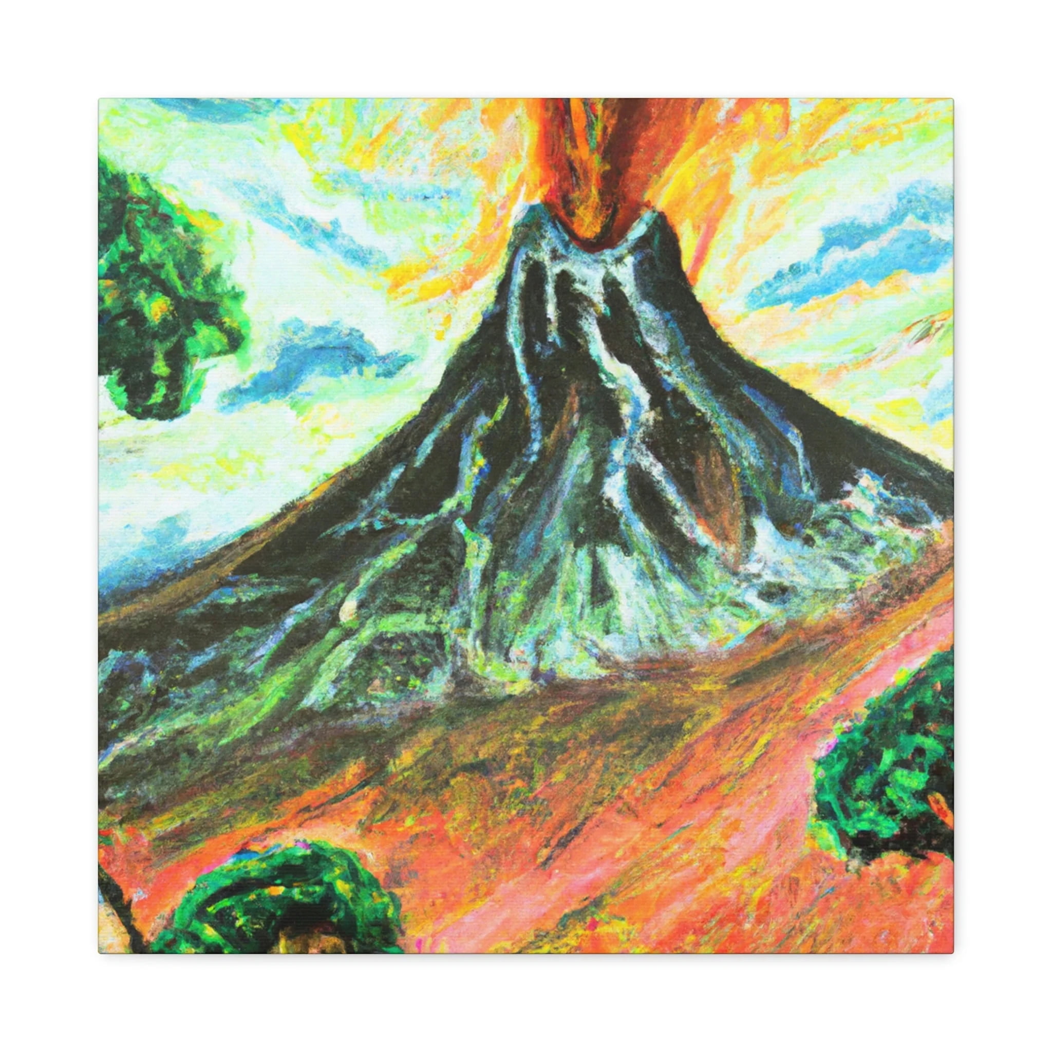 Volcano Erupts Wildly - Canvas - Walmart.com