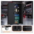 EastVita 72 Inch Garage Storage Cabinet with Wheels Locking Metal ...