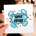 3drose, Super Father Written Inside a Blue Sound Effect Speech Bubble ...