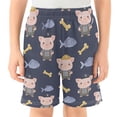 BZSMCE Adjustable Drawstring Casual Shorts With Pig Fish Bone Pattern ...
