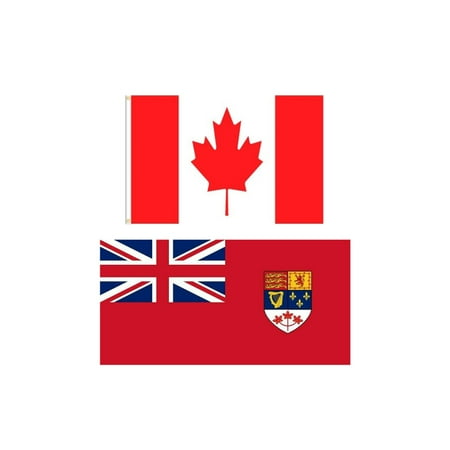 Canada & Canada 1957 Flag Set (2-Pack) (3 by 5 feet) | Walmart Canada