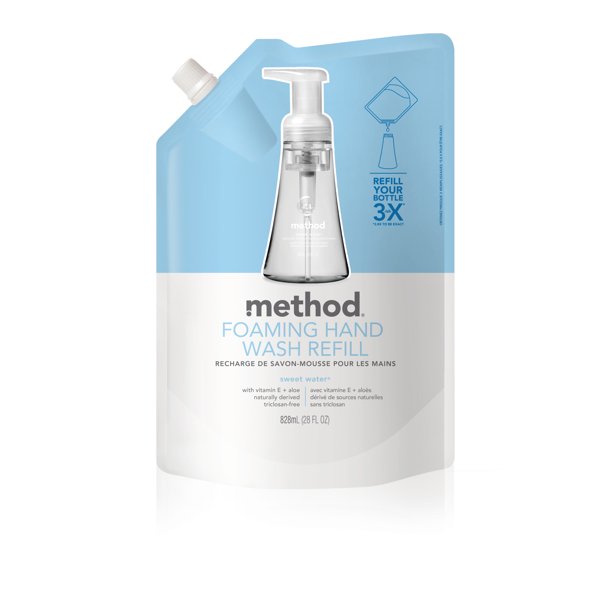 method Foaming Hand Soap Refill, Sweet Water, 28 fl oz - Walmart.com ...
