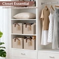 4 Pack Foldable Storage Baskets with Handles for Shelves, Closet ...