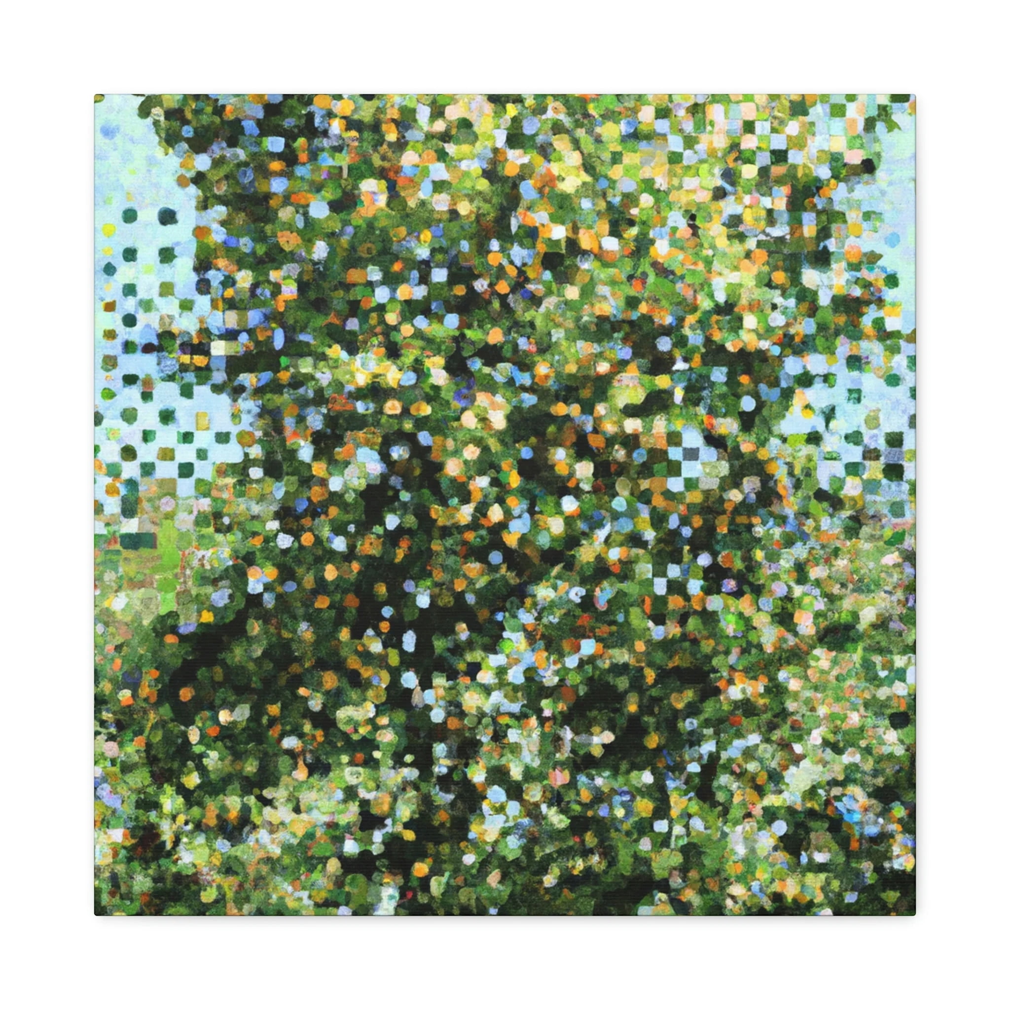 Apple Tree Pointillism Scene - Canvas - Walmart.com