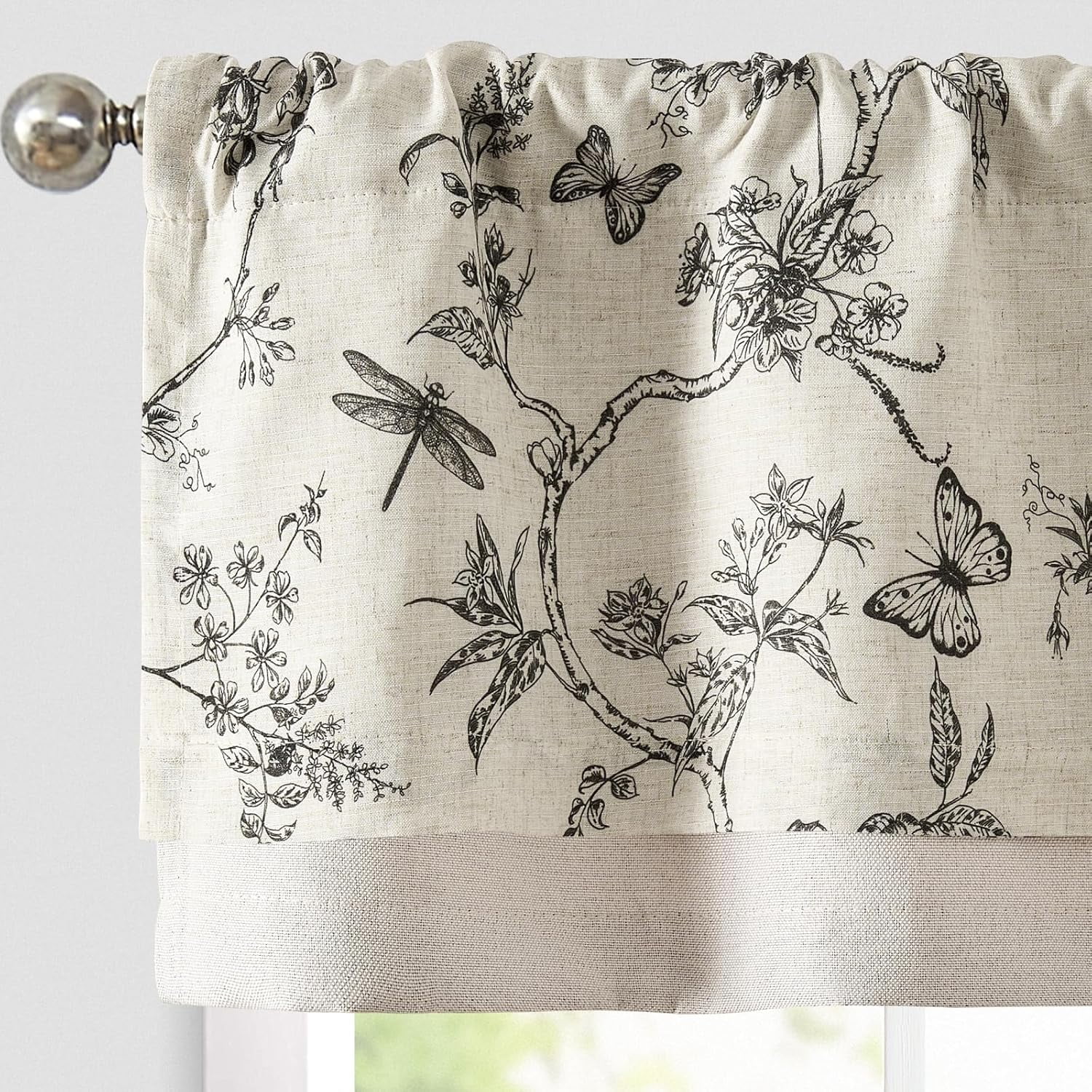 Click here for Pkjqee Floral Curtain Valance For Windows 16 Inch... prices