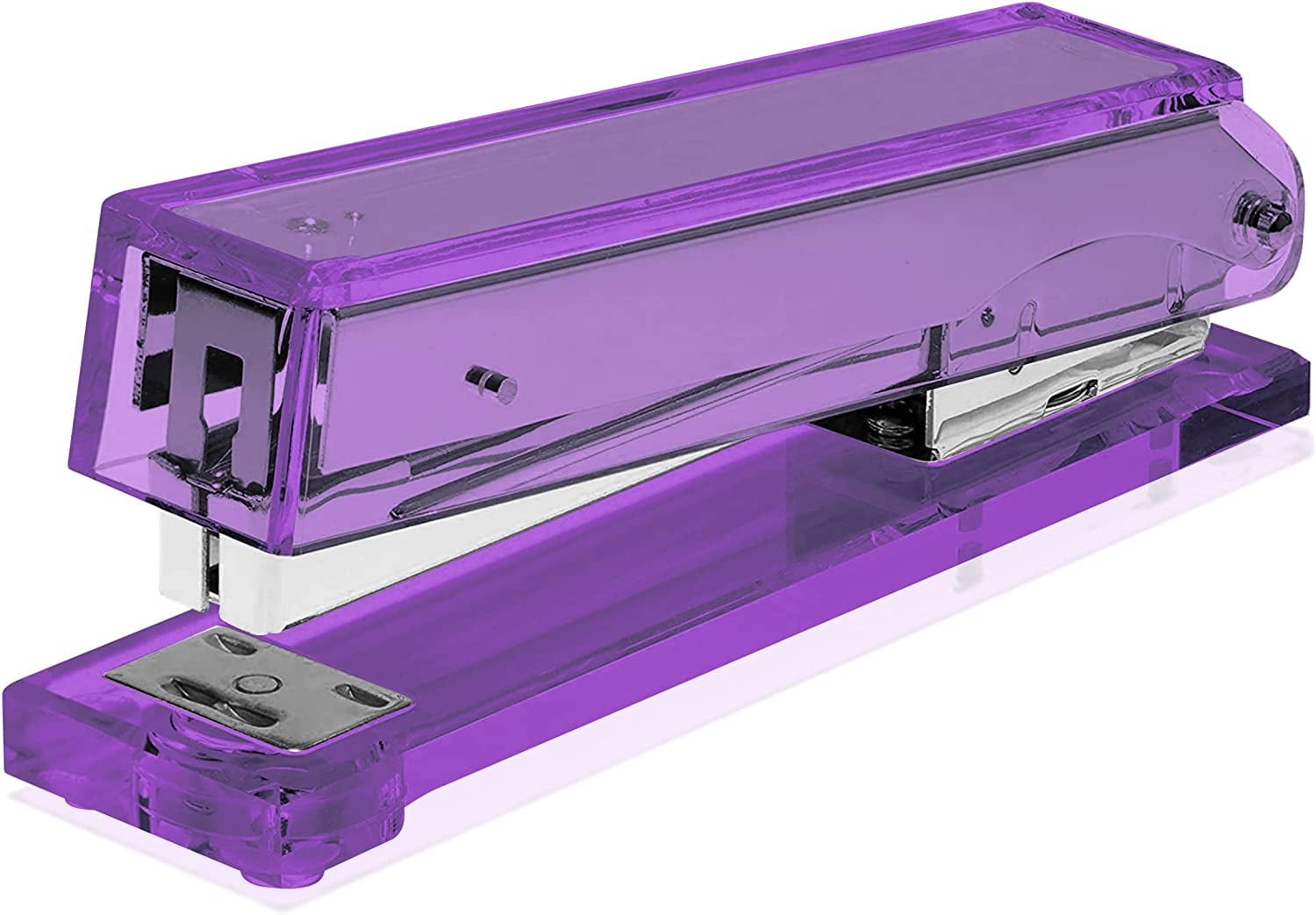 OfficeGoods Clear Acrylic Stapler in Purple for 1/4" Staples - Walmart.com