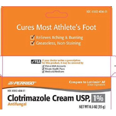 Perrigo 1% Clotrimazole Antifungal Cream; Topical Treatment for Athlete ...