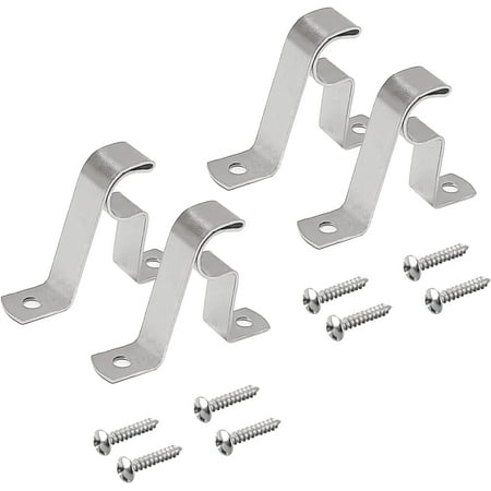 7/16” 4pcs Cafe Rod Brackets,Curtain Rod Brackets for mounting a ...