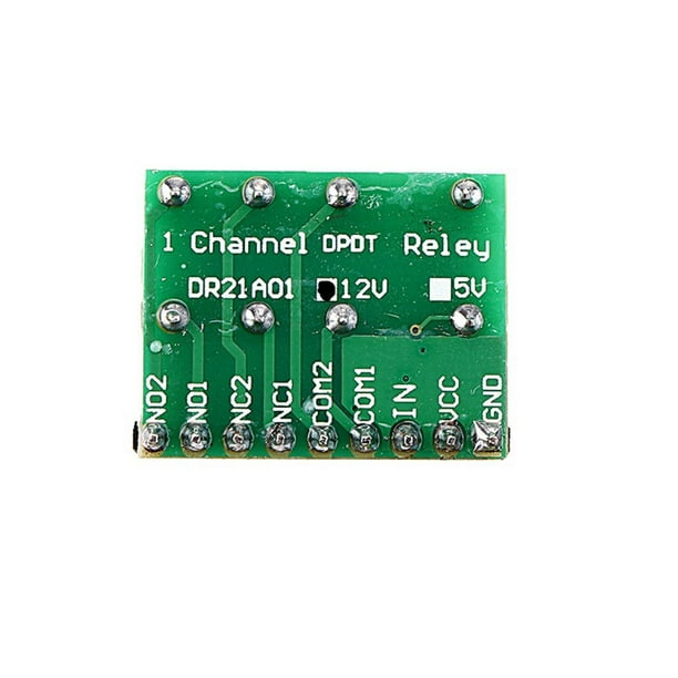 Ultra Small Dc 12V Dpdt Double Pole Double Throw Relay Module Dr21A01 ...