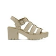 Sun + Stone Womens Daisee Faux Leather Platform Block Heels - Walmart.com