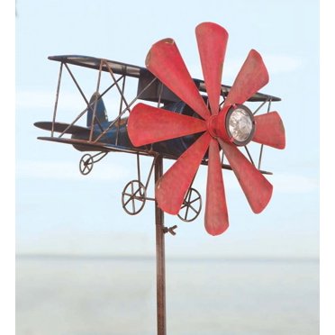 Iron Windmill Garden Wind for Garden Yard Summer Ornaments Yellow ...