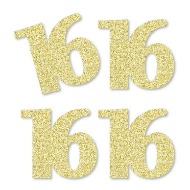 Big Dot of Happiness Gold Glitter 21 - No-Mess Real Gold Glitter Cut ...