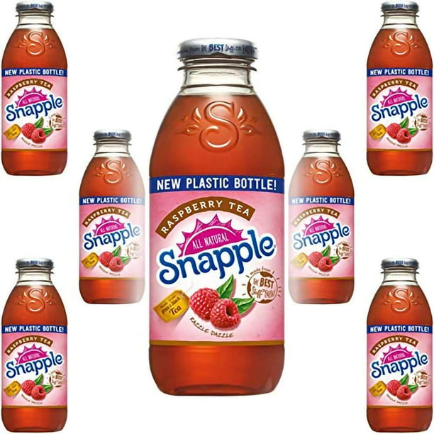 Snapple Natural Raspberry Iced Tea, 16oz Bottle Family Pack (Pack of 8 ...