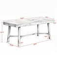 Farmhouse Executive Computer Desk, 2.36" Thick Tabletop Heavy Duty ...