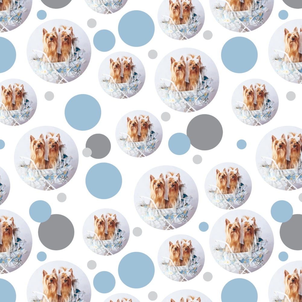 Yorkie Yorkshire Terriers Dog Baby Stroller Premium Gift Wrap Wrapping ...
