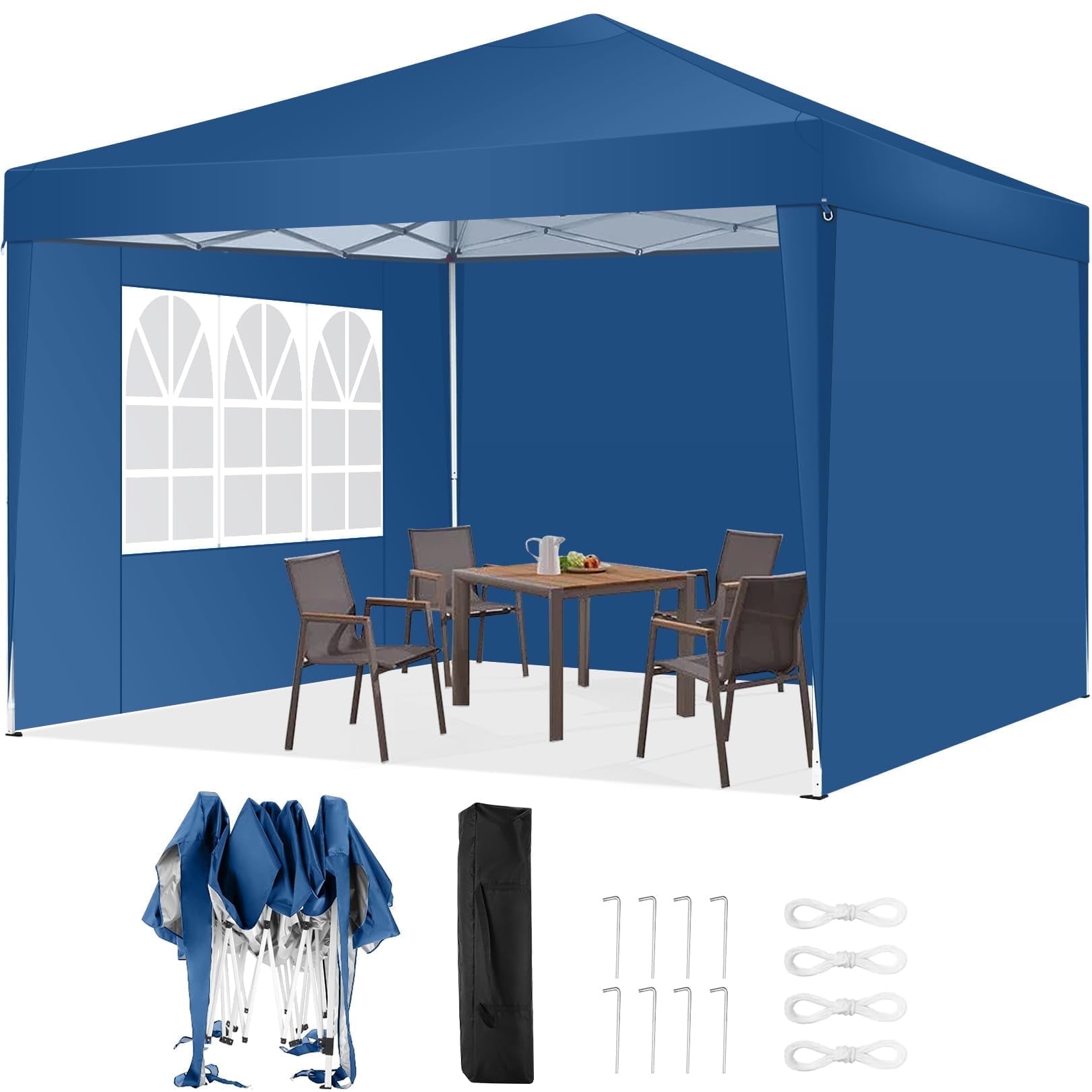 Click here for Hoteel Canopy 10x10 Pop Up Canopy Tent With 3 Side... prices