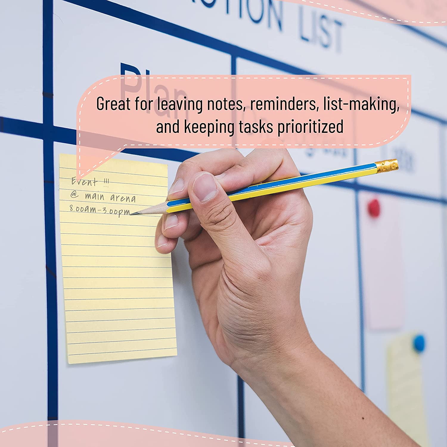 Buy Mr. Pen- Lined Sticky Notes 4x6, 6 Pads, 45 Sheets/Pad, Pastel ...