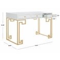 Safavieh Modern Valeria Lacquer Writing Desk with Gold Leaf Hardware ...