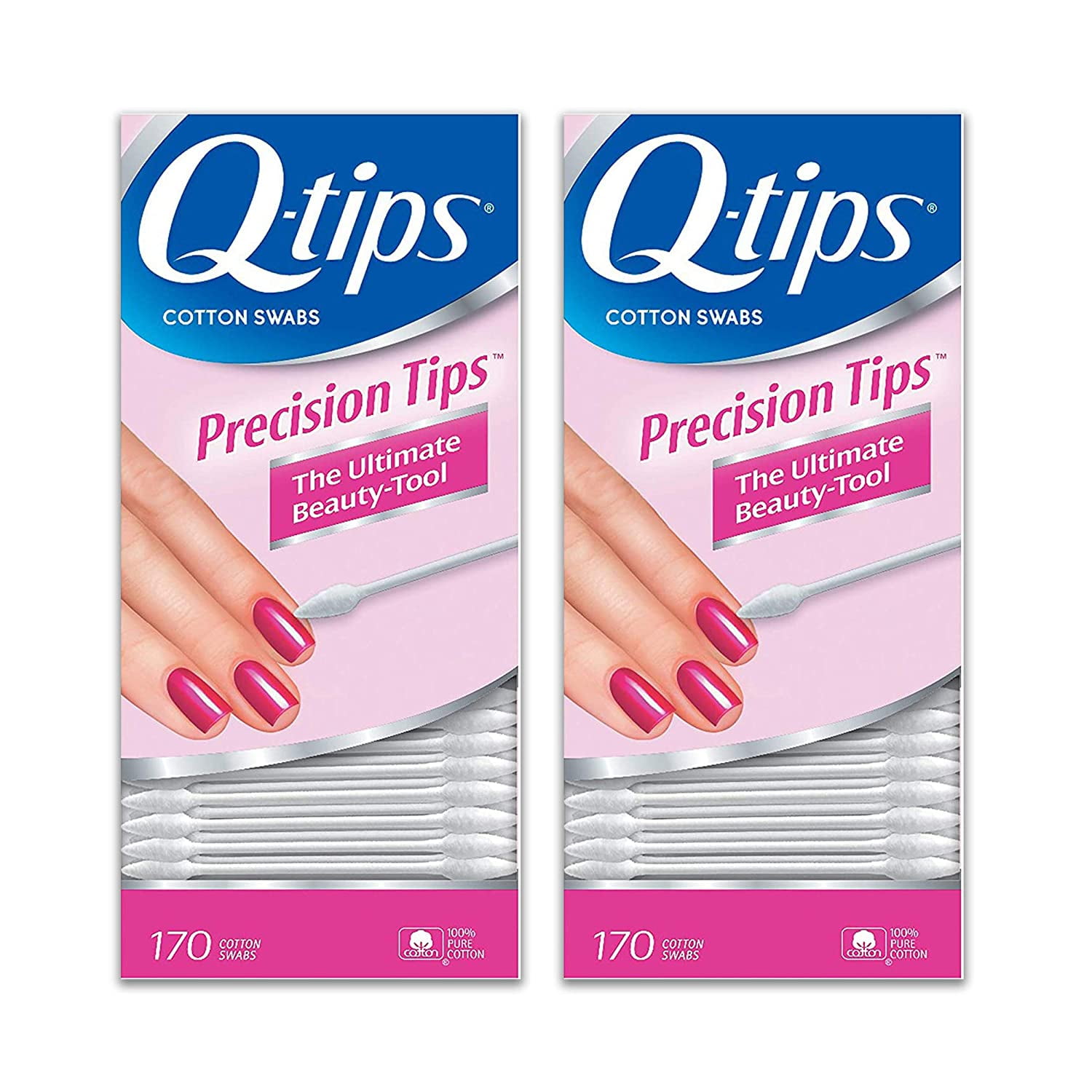 Q-tips Cotton Swabs, Precision Tips, 170 ea - 2pc - Walmart.com