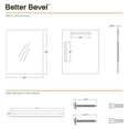 Better Bevel Frameless Rectangle Mirror, 30" x 36" Bathroom Wall Mirror ...