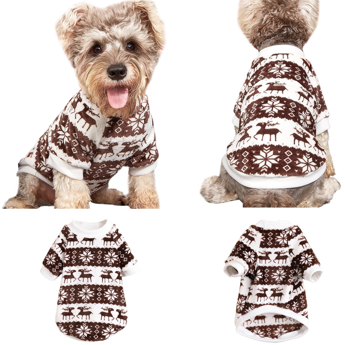 Walbest Dog Sweater, Cute Pullover Pet Knitwear Sweatershirt with Elk ...