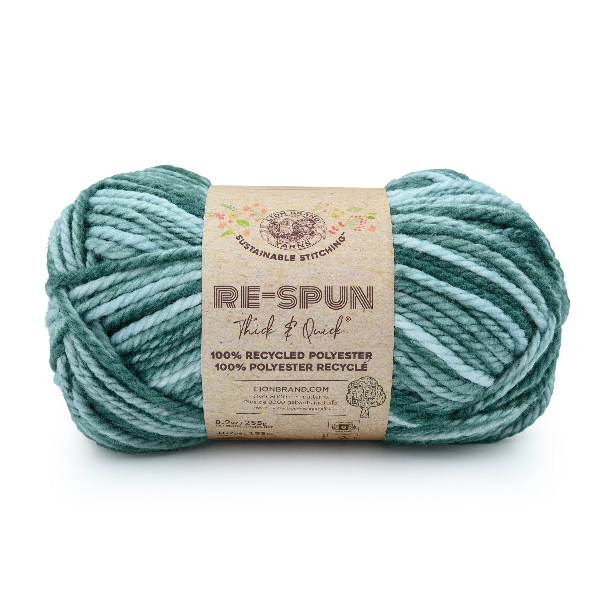 Click here for Lion Brand Re-Spun Thick & Quick Yarn Mint Julep... prices