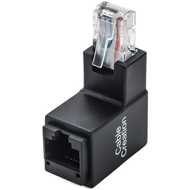 Ethernet Adapter, Cat5e/Cat6 Up Angle Ethernet Adapter, 90 Degree and ...