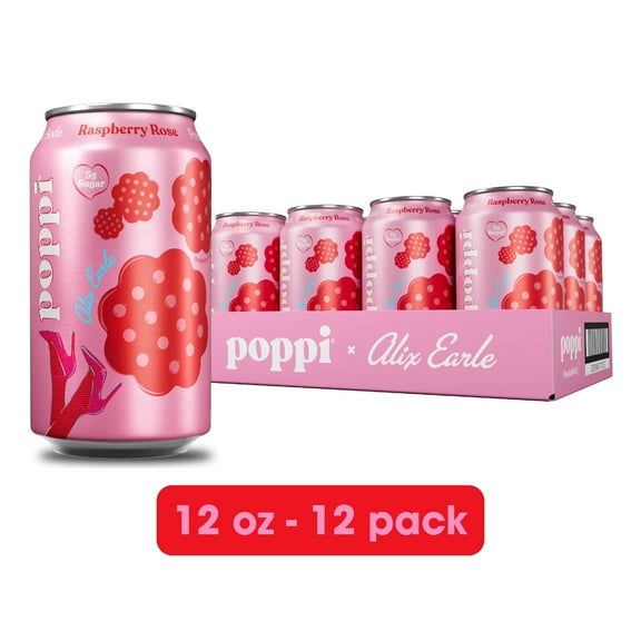 Poppi Ginger Fizz Prebiotic Soda, 12 oz, 12 pack cans - Walmart.com