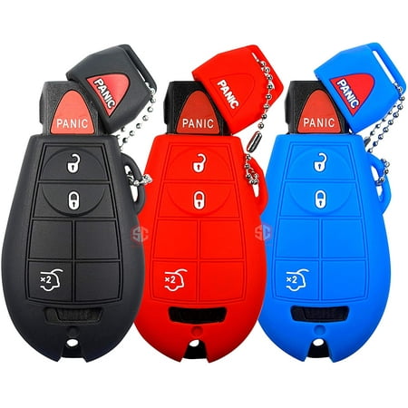 3x New Key Fob Remote Fobik 5 buttons Silicone Cover Fit/For Jeep ...