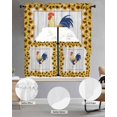 Rustic Rooster Kitchen Curtains Sets 36 Inch Length with Valance ...