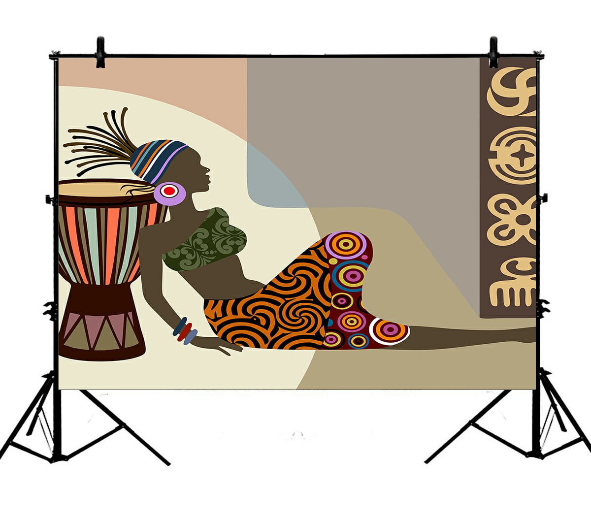 GCKG 7x5ft Super Specials African Woman Polyester Photography Backdrop ...