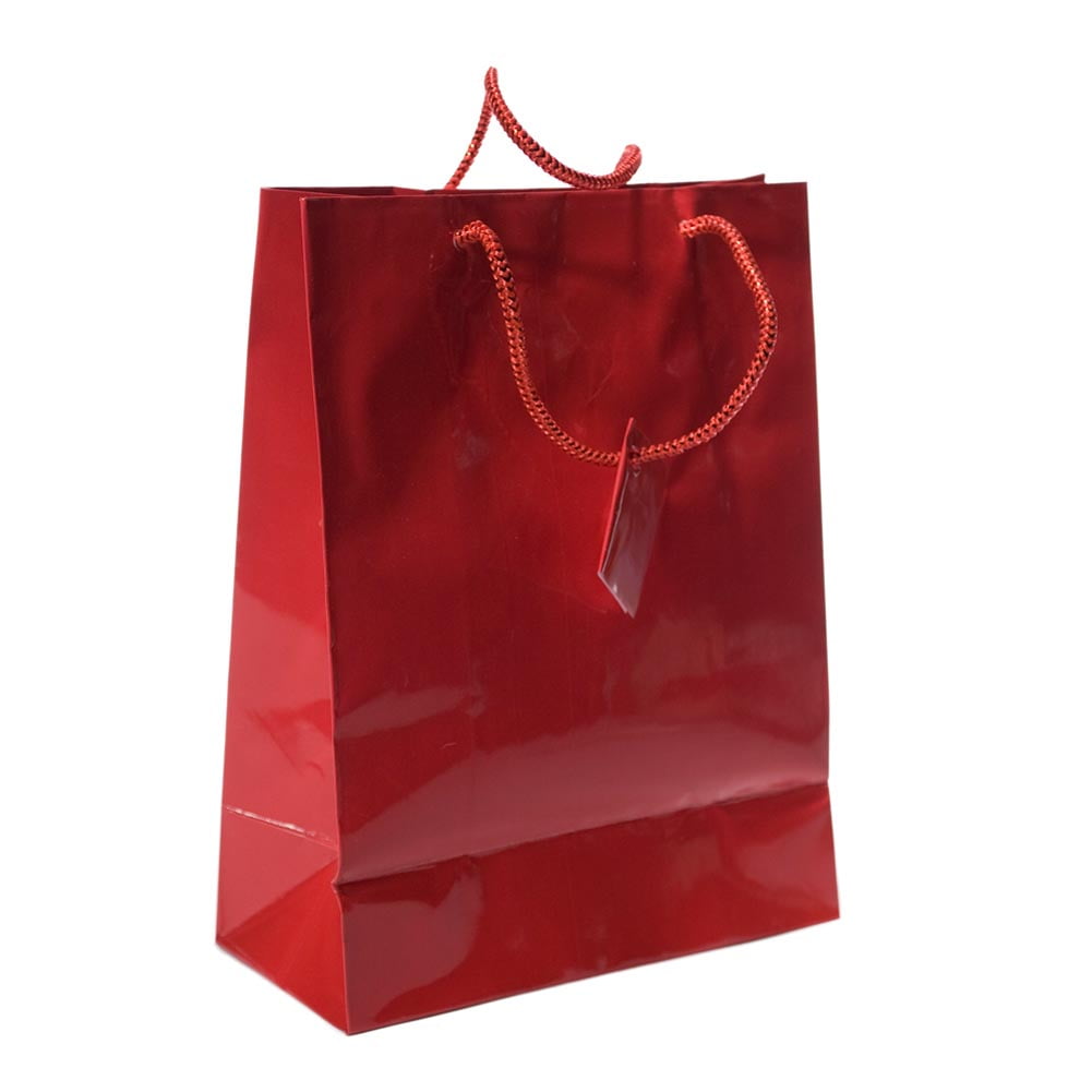 Medium Red Gift Bags - Party Supplies - 12 Pieces - Walmart.com