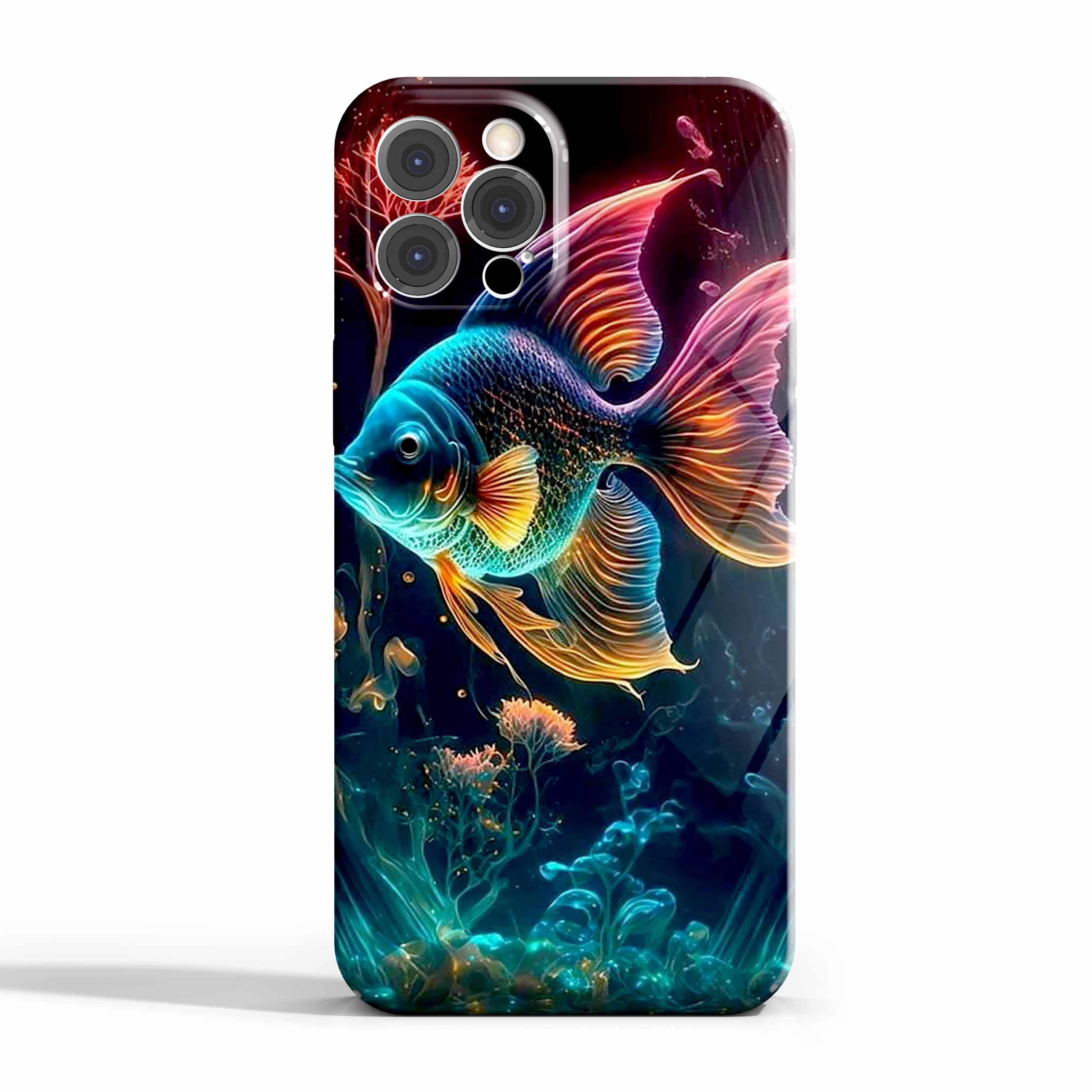 Glowing Goldfish Case Compatible with iPhone 14 Pro Max,Aesthetic Art ...