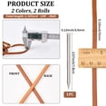 4M 2 Colors Flat Cowhide Leather Cord Jewelry DIY Making Cord with 201 ...