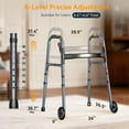Folding Walker for Seniors, Rolling Walker with 8 Height Adjustments ...