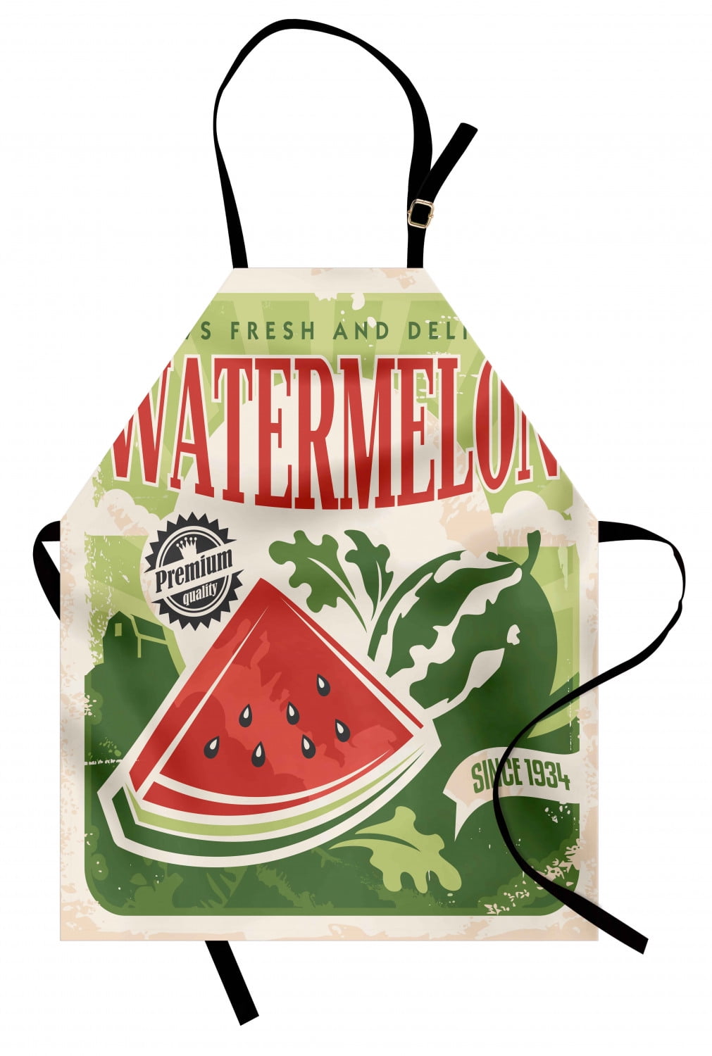 Vintage Apron Vintage Old Fashioned Funny Watermelon with Faded Colors ...