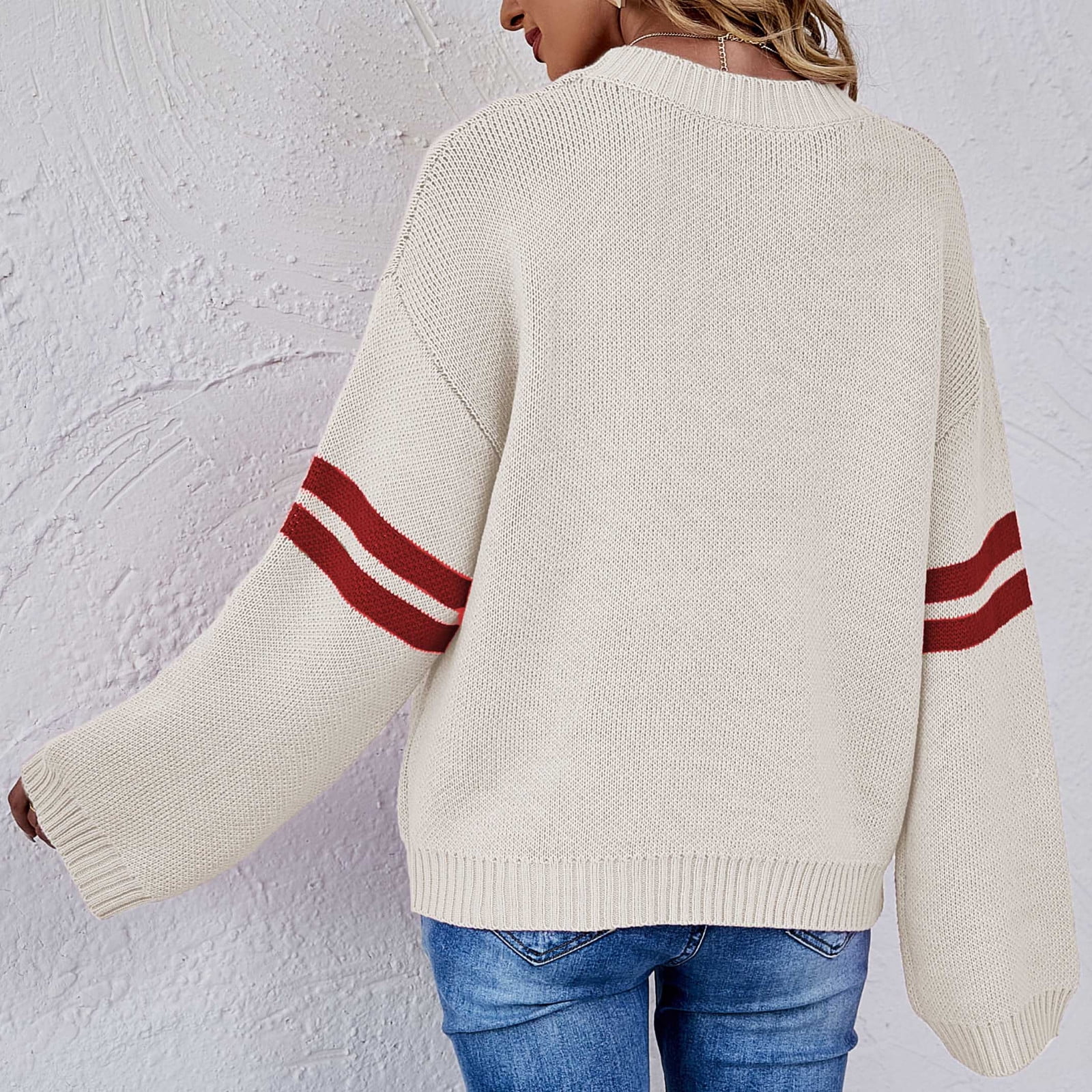 Womens Sweaters Crewneck Long Sleeve Sweater Knit Love Heart Womens Sweaters Crewneck Long Sleeve Sweater Knit Love Heart