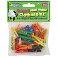 120 Pc Mini Craft Clothespins Wood 1" Small Arts Multi Color Clothes ...
