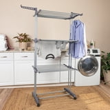 Household Essentials 4 Tier Stainless Steel Laundry Drying Rack with ...