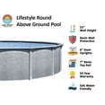 Lake Effect Pools Lifestyle 21' Round 52" Resin Protected Steel Wall ...