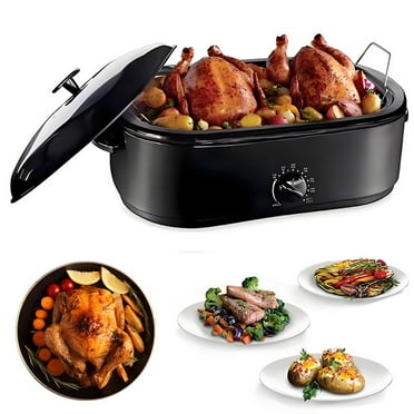 Shining Electric Roaster Oven, 22 QT Turkey Roaster with Self-Basting ...