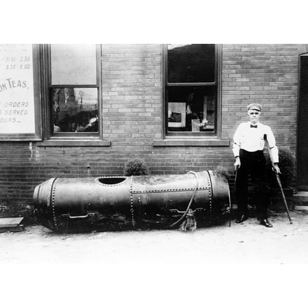 Bobby Leach And His Barrel. /Nan Elderly Man Identified As "Bobby ...