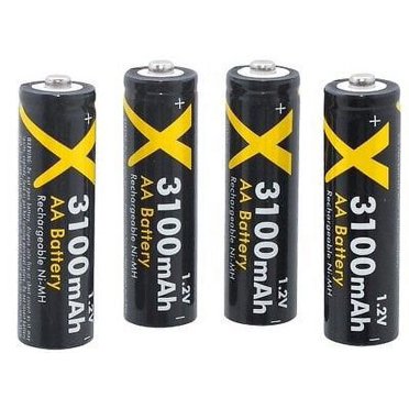 Tzumi EcoJuice Rechargeable AAA Micro-USB Universal Battery, 4 pack ...