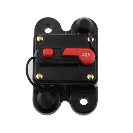 Car Audio Inline Circuit Breaker - with Manual Reset Push Button, Fuse ...