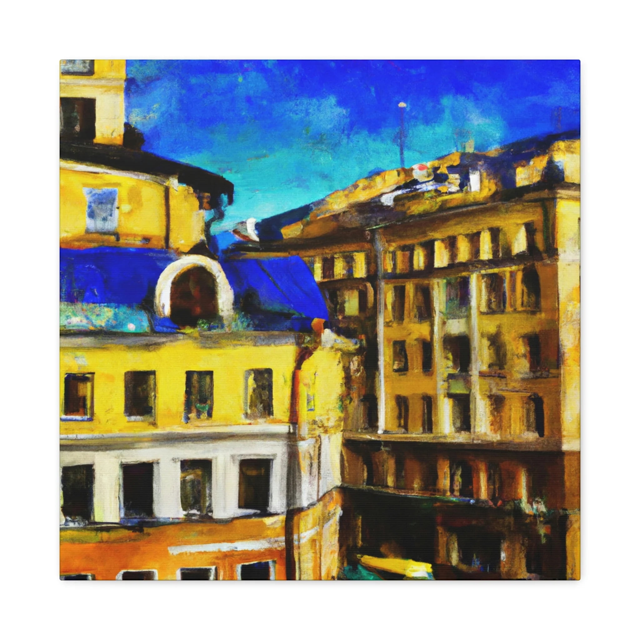 Vibrant Expressionist Scene - Canvas - Walmart.com