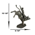 Rustic Western Wild Rodeo Bull Rider Cowboy On Bucking Bull Decorative ...