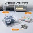 8-Piece Large Storage Container Set, Clear Plastic Organizer Boxes with ...