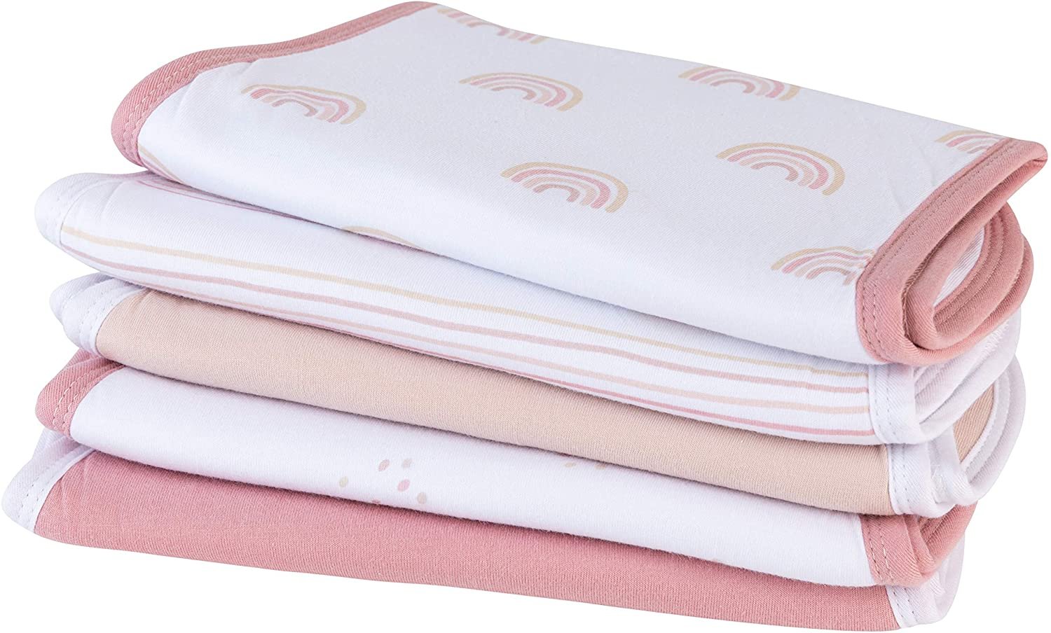 Ely’s & Co. Hourglass Shape Fleece Burp Cloths 5-Piece Set – 100% ...
